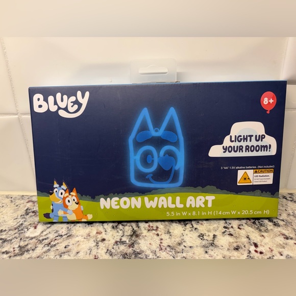 Bluey | Other | Bluey Neon Wall Art Blue | Poshmark